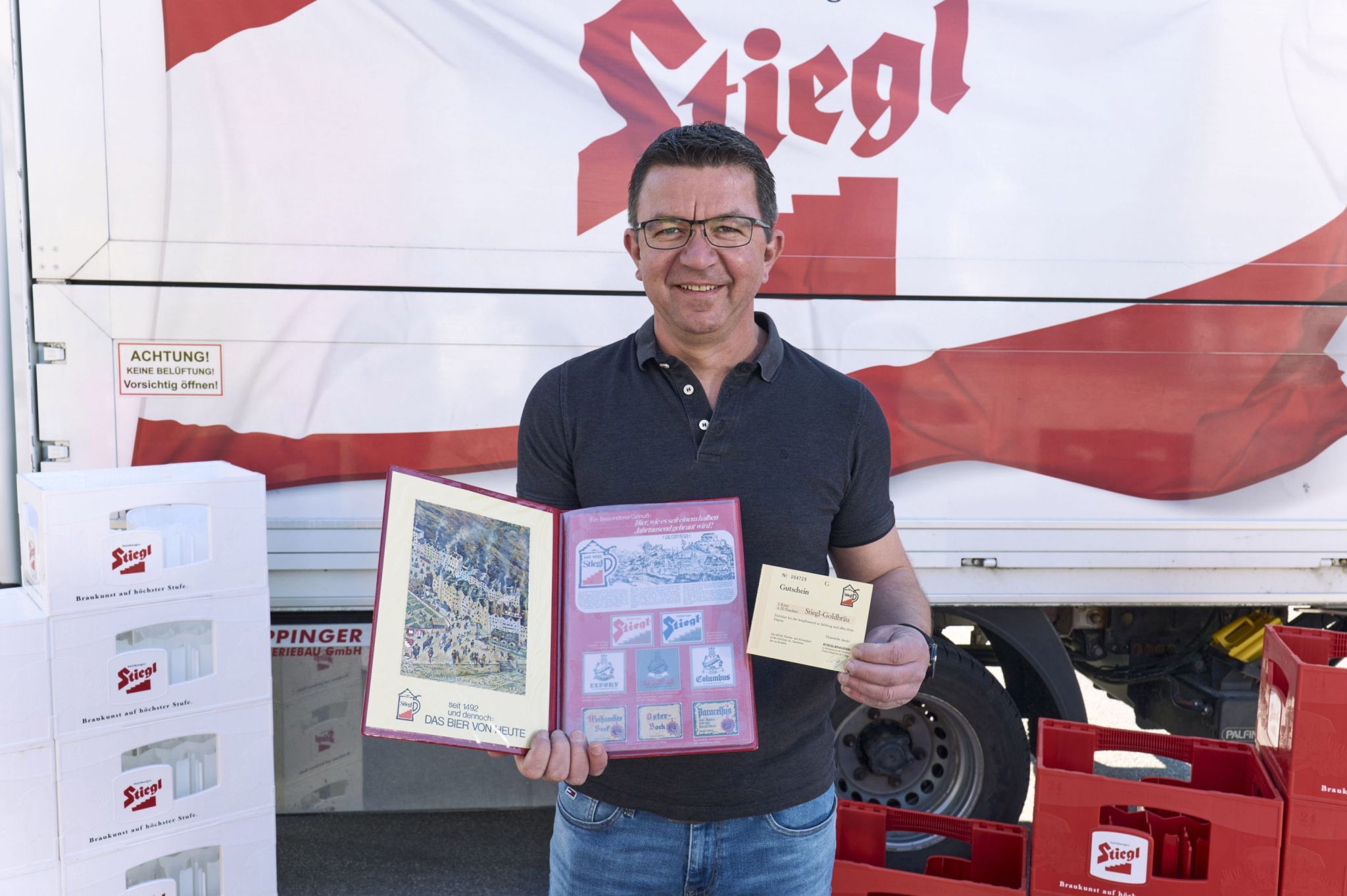 Stiegl-Nostalgie: 30 Kisten Bier für Gutscheine aus den 70ern
